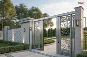 Steel Main Gate Design - Dream Touch Architects Ltd